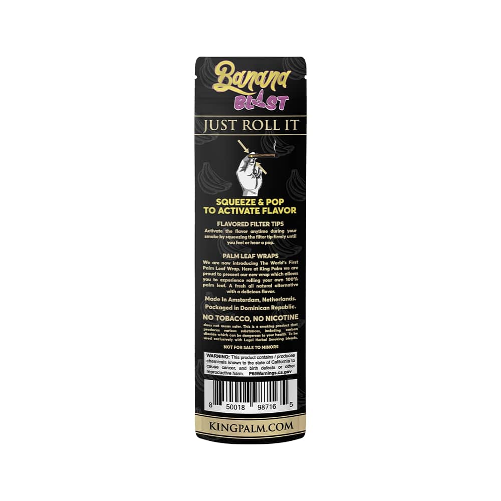 2 Banana Grape Flavored Palm Blunt Wraps & Model X Joint Filters – KingPalm