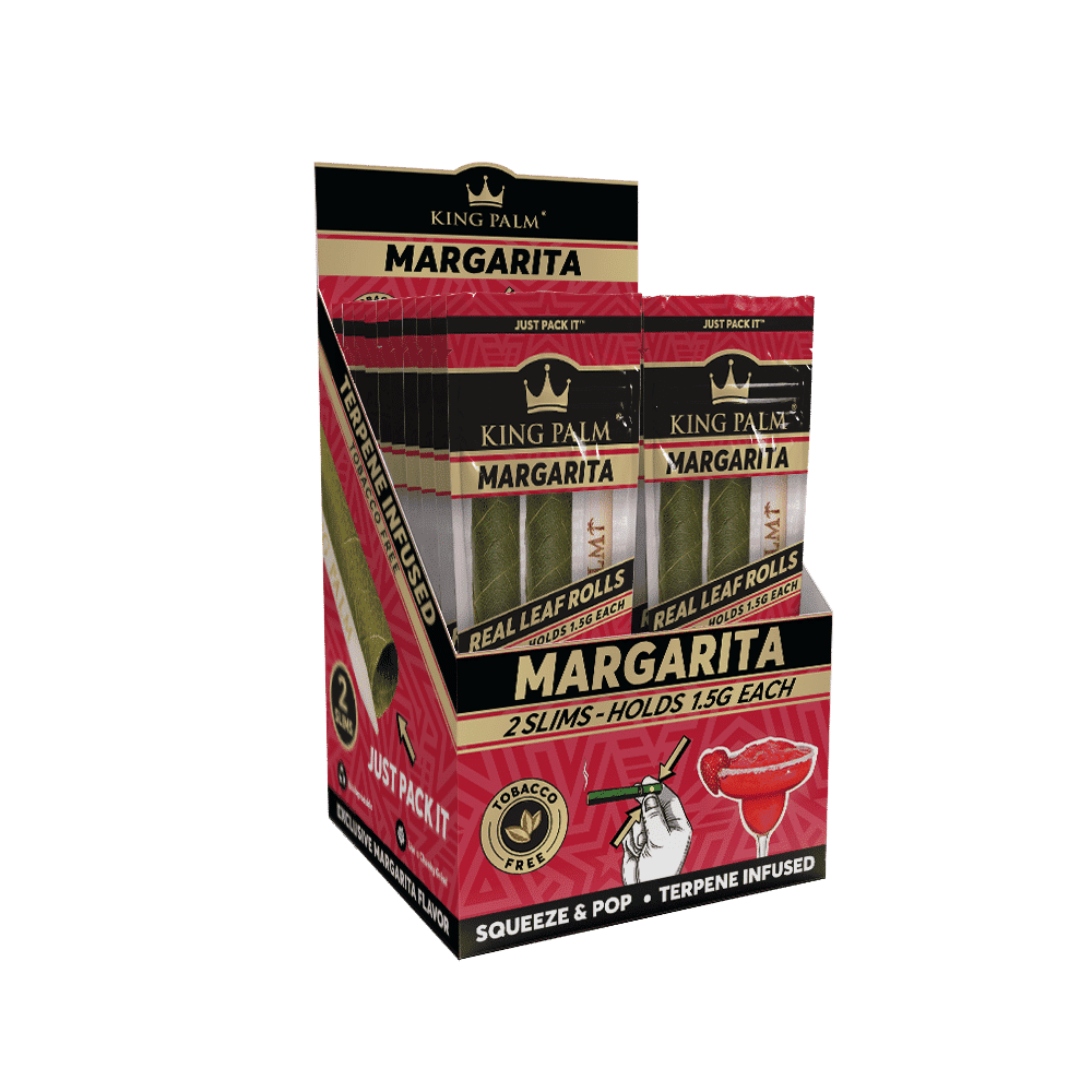 2 Slim Rolls – Margarita – Display Box – 20 Units Per Display – KingPalm