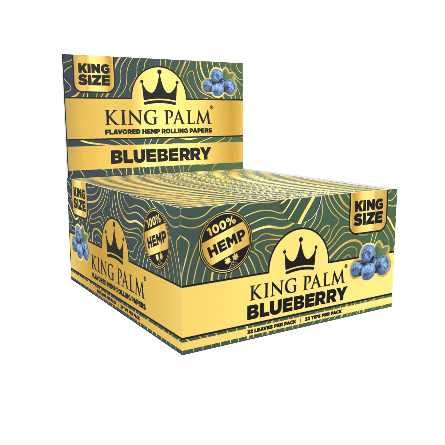 Flavored Hemp Joint Rolling Papers – King Size Display – KingPalm