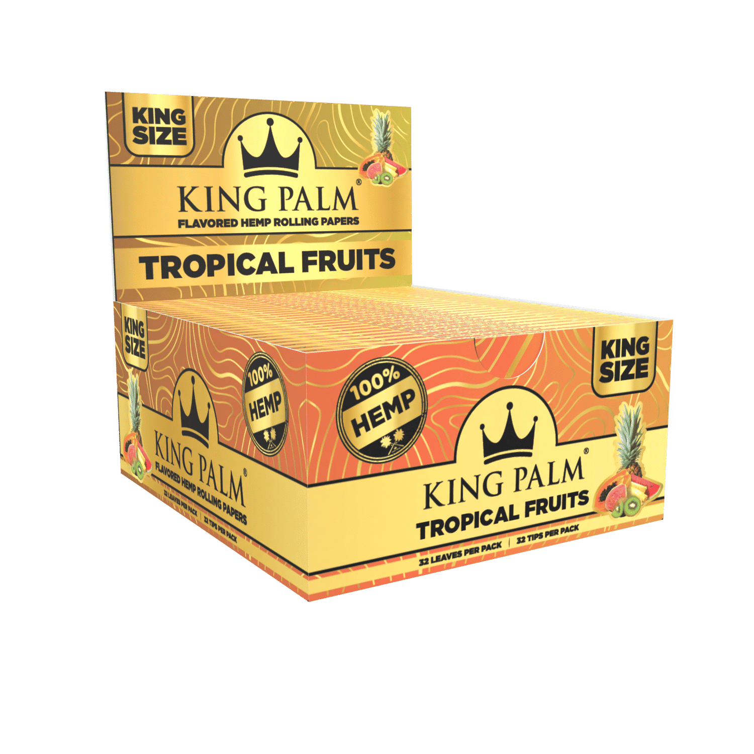 Flavored Hemp Joint Rolling Papers – King Size Display – KingPalm